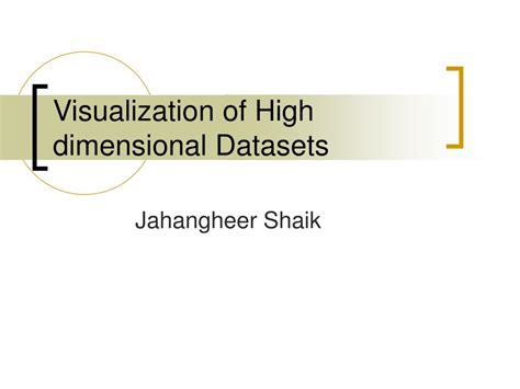 Ppt Visualization Of High Dimensional Datasets Powerpoint