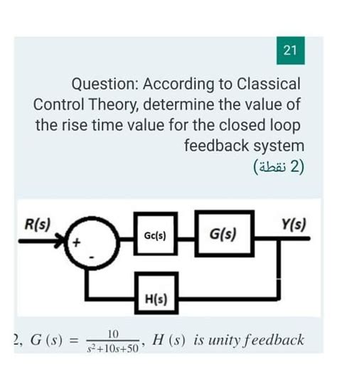Solved 21 Question According To Classical Control Theory