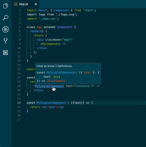Vscode Thinks There Are 2 Definitions Of A React Component · Issue 51459 · Microsoftvscode