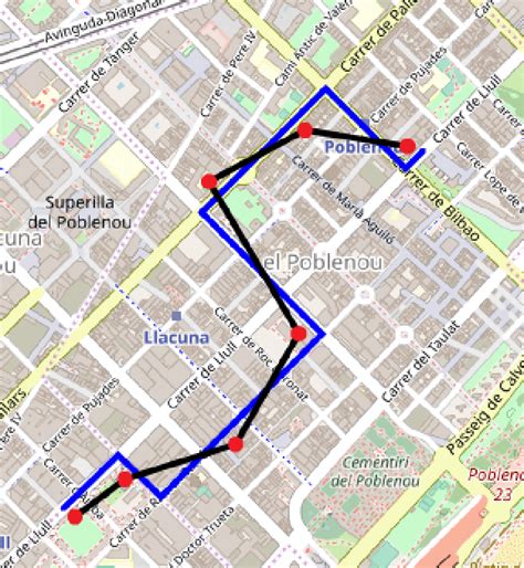 Figure 1 From A Map Matching Algorithm For Noisy Low Frequent Public