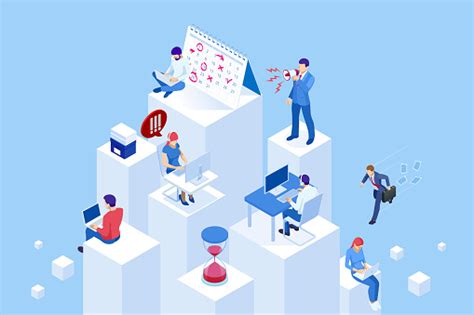 등등 측정 프로젝트 마감일 성공으로 가는 길에 시간 관리 시간 관리 프로젝트 계획 일정을 작업하는 과로 한 남자의 기한 개념 직업에 대한 스톡 벡터 아트 및 기타 이미지