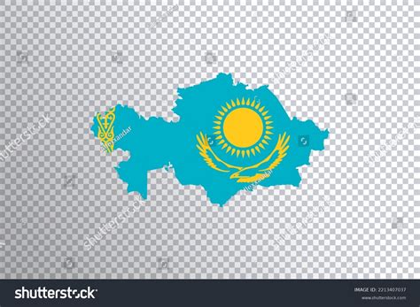 지도의 카자흐스탄 플래그 투명한 배경 클리핑 스톡 일러스트 2213407037 Shutterstock