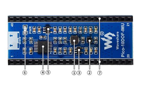 Waveshare 10 Dof Imu Sensor Module For Raspberry Pi Pico Incorporates 9 Axis Motion