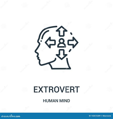 Extrovert Icon Vector From Human Mind Collection Thin Line Extrovert