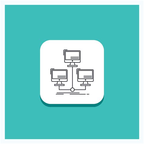Round Button For Database Distributed Connection Network Computer