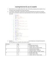 LAB Docx Learning Exercises For You To Complete Demonstrate You Successfully Followed The