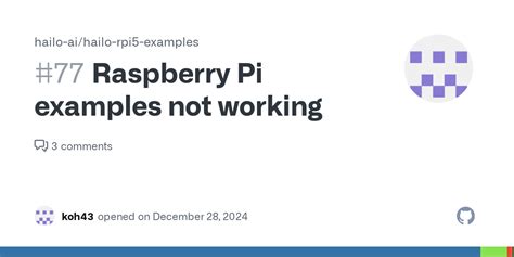 Raspberry Pi Examples Not Working · Issue 77 · Hailo Aihailo Rpi5