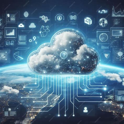 Premium Photo Cloud Computing Technology Data Information On Cloud To Backup Storage Internet Data