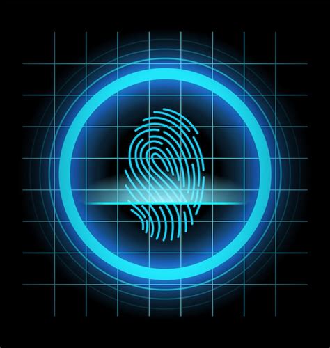 Premium Vector Fingerprint Identification Futuristic Technology Scan Fingerprint Security Or
