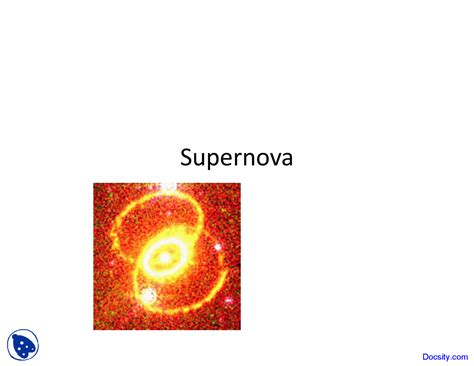 supernova astrophysics lecture slides docsity