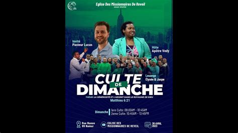 1er Culte Du Dimanche 30 04 2023 Youtube