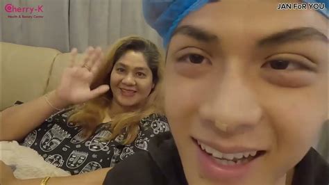 Cherry K မှာ မျက်ရစ်ကြိုးထိုး နဲ့ နှာတံမြှင့်ကော်လဂျင်ကြိုးထိုးပြီး ဘယ