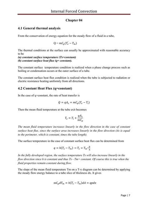 Internal Forced Convection Pdf Physics Science