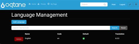 Language Management Host Management Oqtane Docs Apis And More For