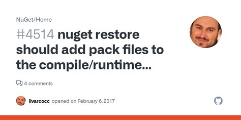 Nuget Restore Should Add Pack Files To The Compileruntime Sections Of Assetsjson · Issue 4514