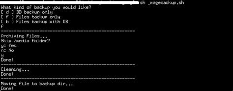 Backup Magento Project Files Db Using Bash Script Magepsychos Magento Blog And More