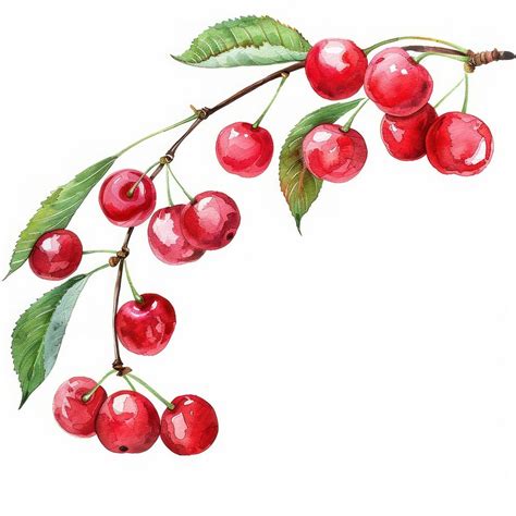 Cherry Border Cherry Plant Fruit Premium Photo Illustration Rawpixel