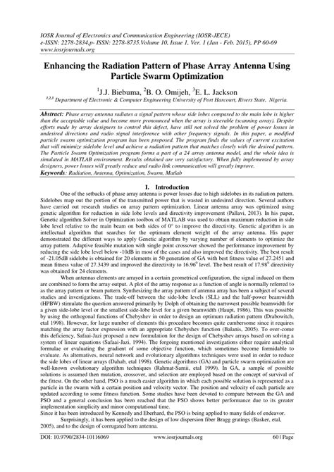 Pdf Enhancing The Radiation Pattern Of Phase Array Antenna Using