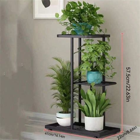 1ชิ้น ชั้นวางดอกไม้สีขาว สูง 57 ซม สำหรับตกแต่ง ภายในและภายนอก ห้องนั่งเล่น ชั้นวางกระถางพืช