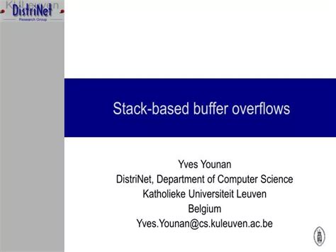 ppt stack based buffer overflows powerpoint presentation free