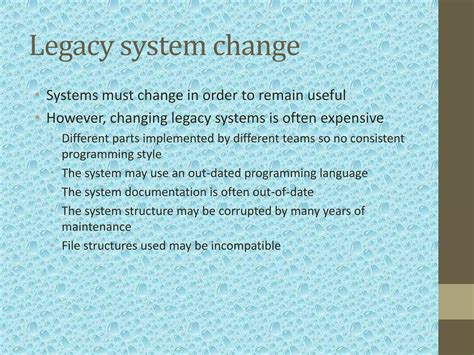 Legacy System In Software Engineering By Nadeem Ahmed Ppt