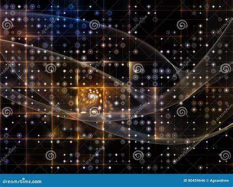 Virtualization Of Digital Grid Stock Illustration Illustration Of