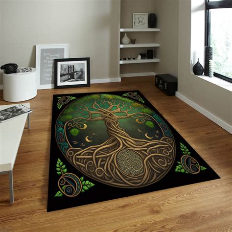 Tree Of Life Tree Of Life Rug Round Rug Tree Of Life Etsy