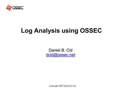 Log Analysis Using Ossec Sasoasasasas Pptx