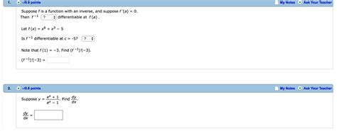 Solved 1 ㅢ0 9 points My Notes Ask Your Teacher Suppose f Chegg com