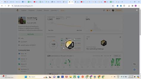 Saurabh Gupta On Linkedin Leetcode Marchbadges Consistency Achievementunlocked