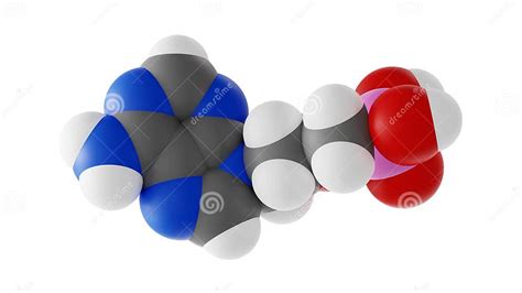 Adefovir Molecule Bis Pom Pmea Molecular Structure Isolated 3d Model