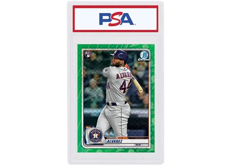 Yordan Alvarez 2020 Bowman Chrome X Rookie Green X Fractor 31 25 Psa