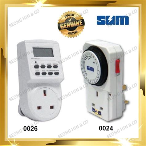 Sum 24hrs 13a 3 Pin Analogue Programmable Timer 0024 Digital Plug In