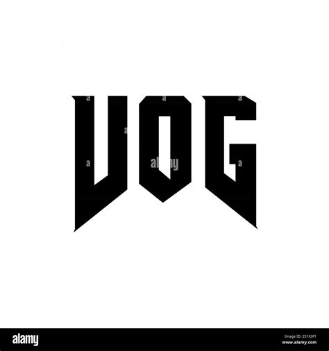 Vog Letter Logo Design For Technology Company Vog Logo Design Black And White Color Combination