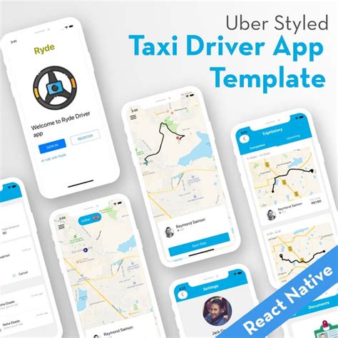 React Native Taxi Driver App Template Uber Clone Enappd