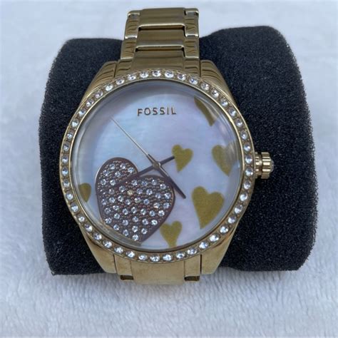 Fossil Accessories Authentic Fossil Hand Watch Hearts And Diamonds Poshmark
