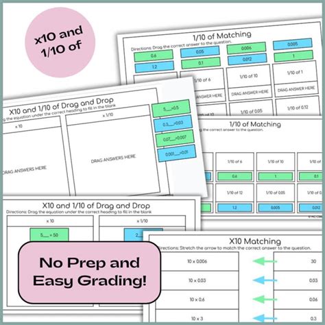 Decimal Place Value Activity Bundle Digital Matching And Sorting Practice