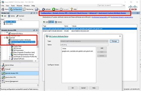 Anyconnect Split Tunneling Local Lan Access Split Tunneling Static And Dynamic Domain Cisco