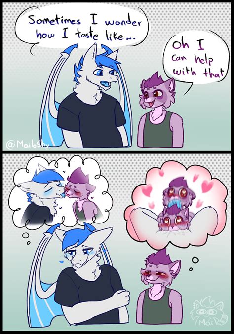 Rule 34 2 Panel Comic Absurd Res Ambiguous Fluids Anthro Blue Hair Body Hair Chest Hair Chest