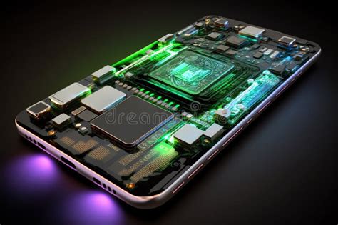 Smartphone Electronic Circuit Board Close Up Mobile Device Service