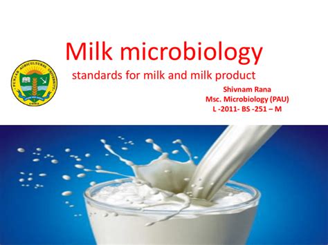 Milk Microbiology Standards Bacteria And Prevention
