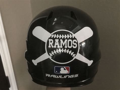 Baseball Helmet Decal Personalized Baseball Helmet Decal Etsy Artofit