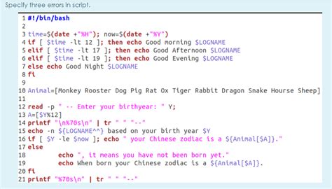 Solved Specify Three Errors In Script Bin Bash Chegg