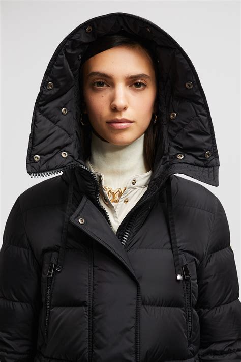 Black And Beige Aphroti Long Down Jacket Long Down Jackets For Women Moncler No