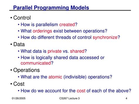 ppt cs 267 introduction to parallel machines and programming models powerpoint presentation