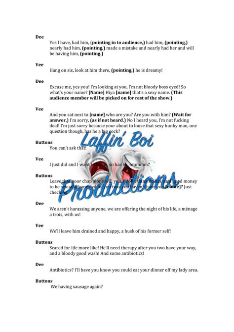 Cinderella And The Two Ugly Slags Adult Pantomime Script Laffin Boi