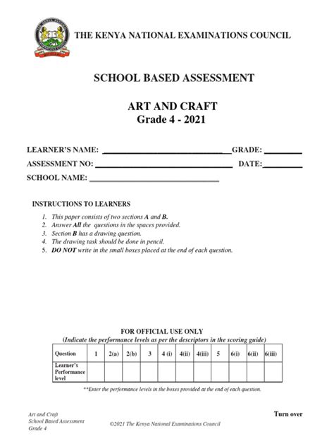 Art And Craft Grade 4 Pdf