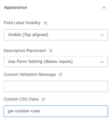 Numbering Gravity Forms List Field Rows Gravity Wiz