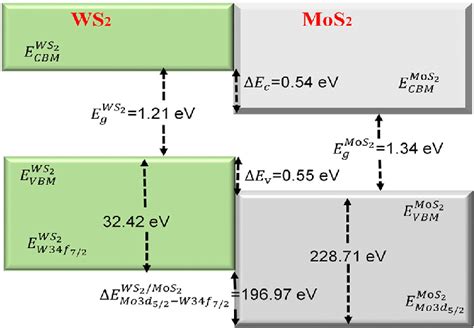 Schematic Of The Band Alignment For Ws 2 Mos 2 Heterostructure Download Scientific Diagram