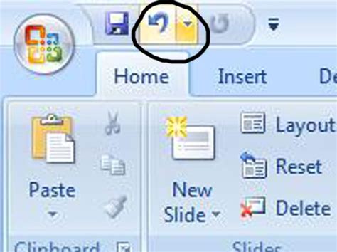 How To Use Undo In PowerPoint 2007 Dummies